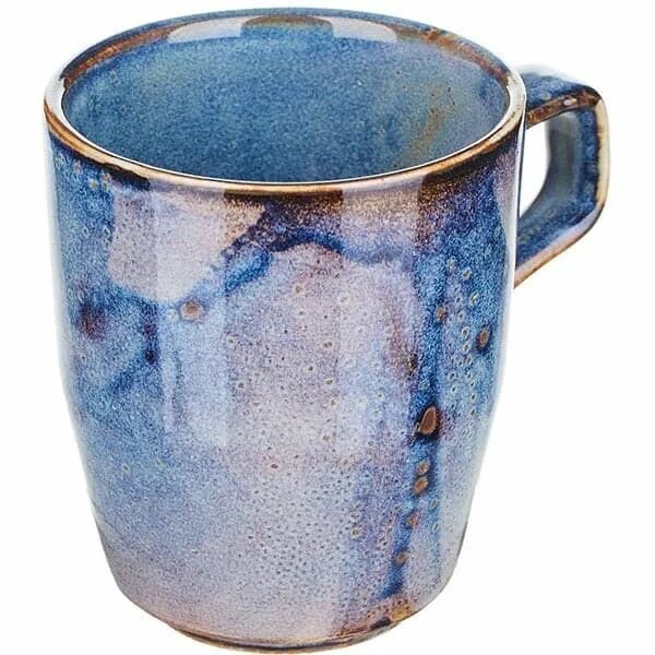 Кружка фарфоровая "Ирис" 280мл голубая