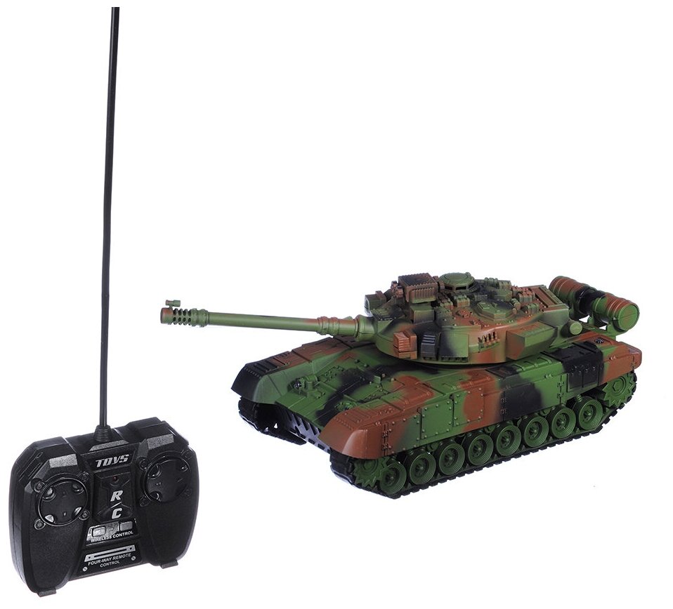 Игрушечный танк "Кобра" на радиоуправлении, свет, звук, на батарейках, 293-025