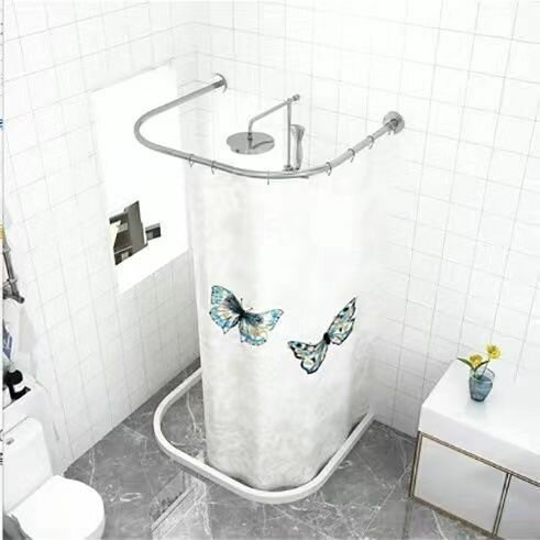 Душевая кабина, Не нужно бить кулаком, U-образный, 80x80 см, высота 200 см, бабочка