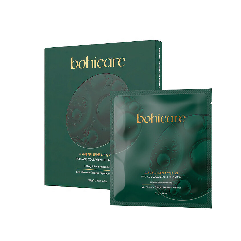 Bohicare Коллагеновая лифтинг-маска для лица Lifting Pore minimizing, 4шт