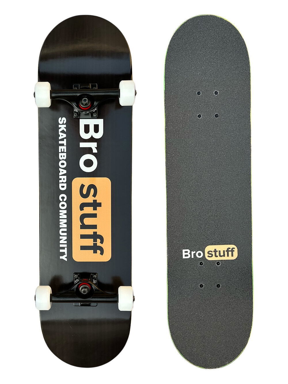 Скейтборд в сборе BroStuff brohub black, размер 8.0x31.625 (комплект)