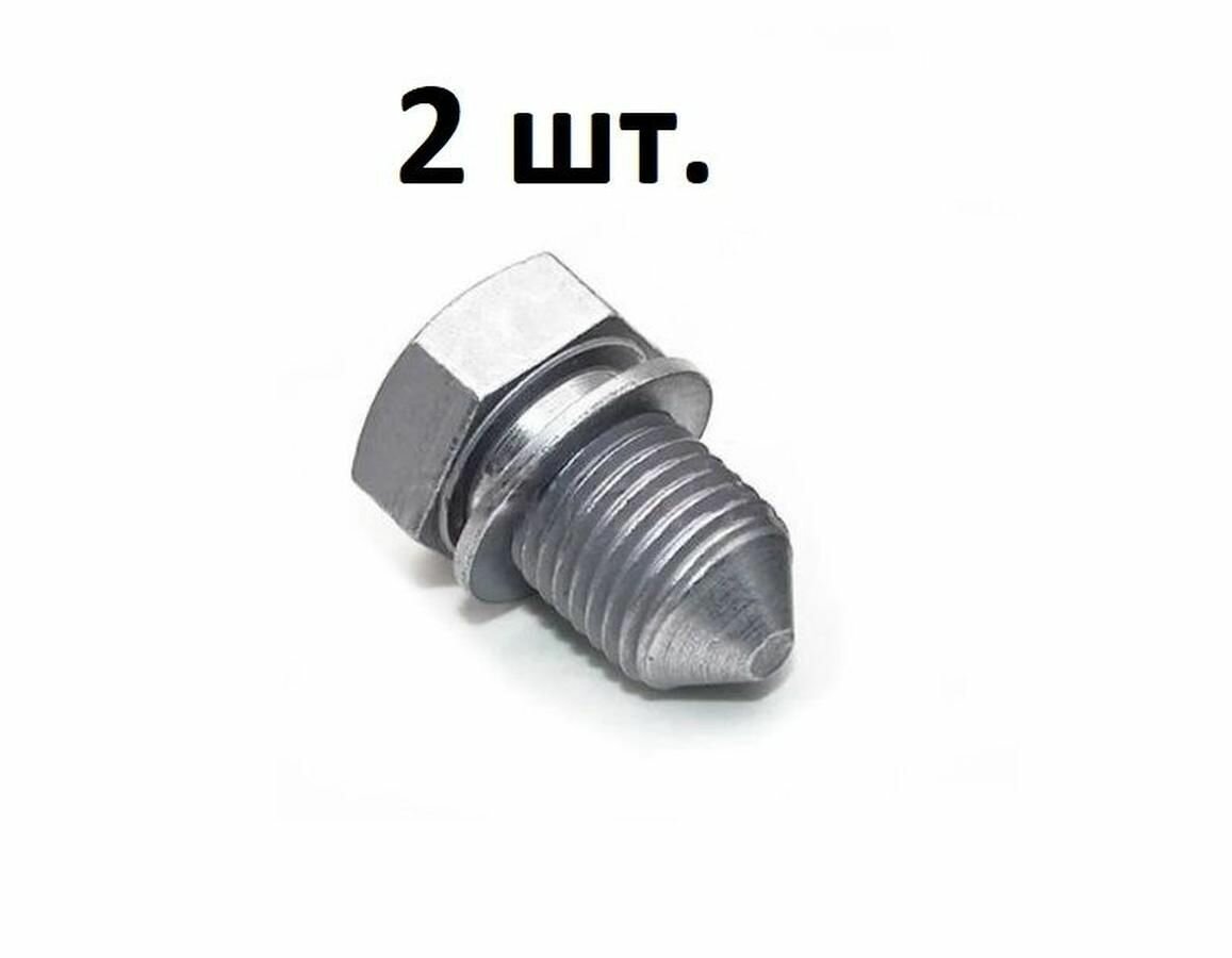 N90813202 Болт-пробка для слива масла картера масляного поддона с шайбой VAG оригинал - 2 шт.