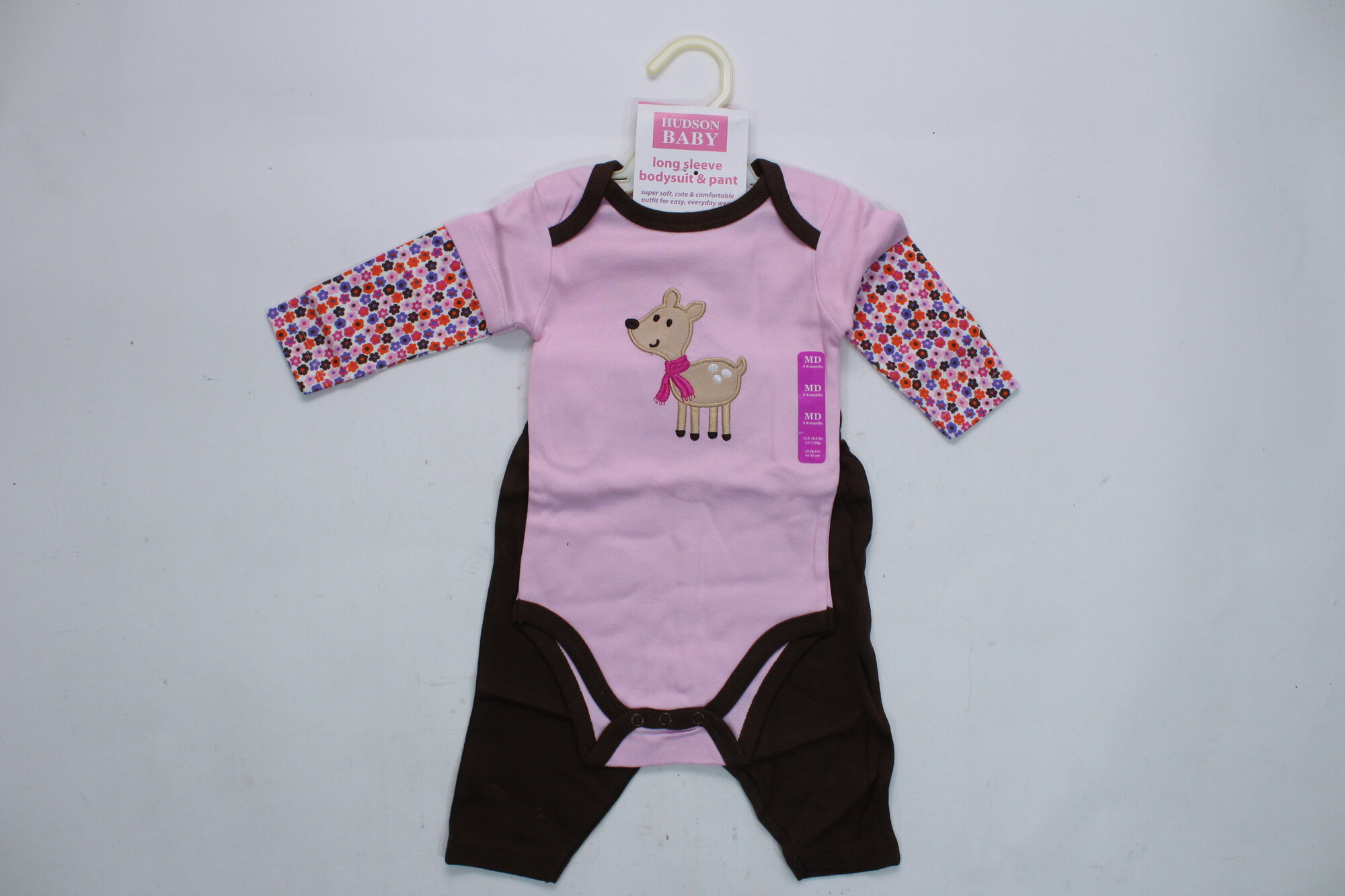 Hudson Baby Комплект хлопковый боди и штанишки, 3-6 мес, 61-67 см