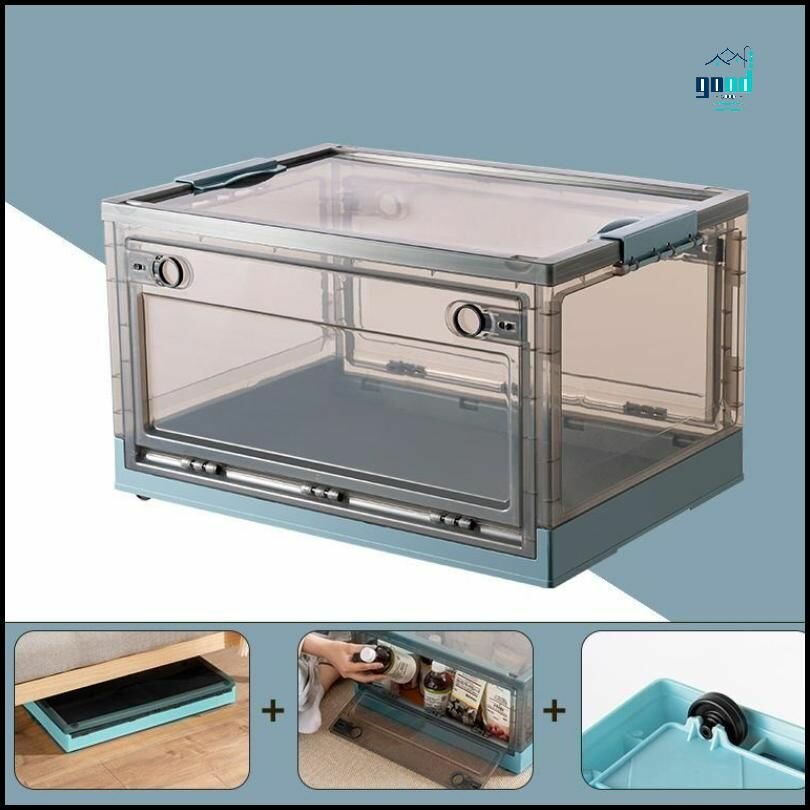 Складной пластиковый контейнер на колесиках / для домашнего и игрушечного хранения / объемы от 30 до 120 литров-good value -jua