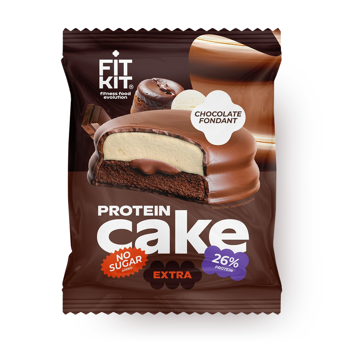 Десерт Fit Kit "Шоколадный фондан", протеиновый, порционный, 50 г