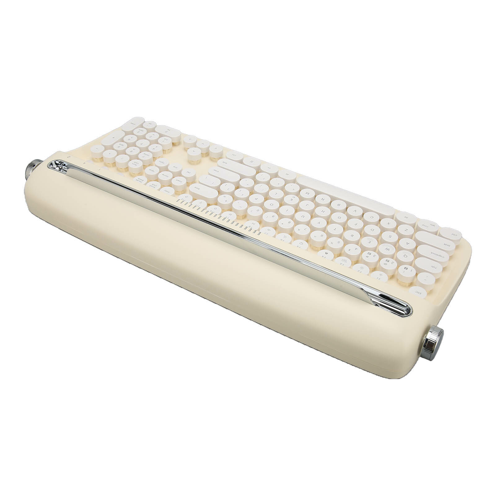 Беспроводная клавиатура-машинка 104 клавиши BT5.0 с встроенной подставкой для планшета смартфона ноутбука Желтый