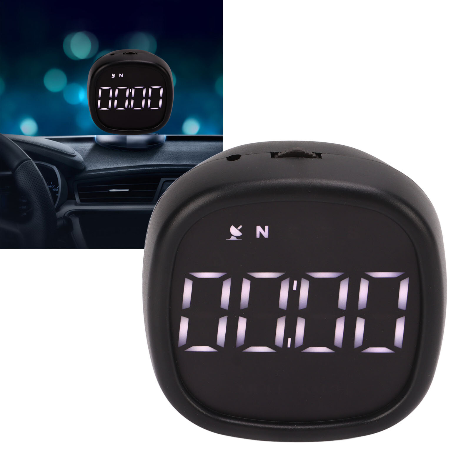 5V Автомобильный проекционный дисплей (HUD) с сигнализацией превышения скорости, высокоточный универсальный цифровой GPS-спидометр