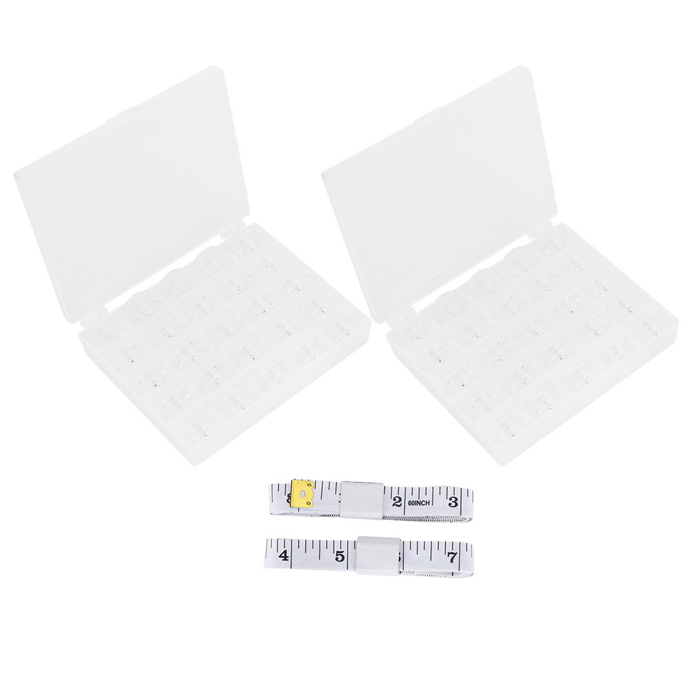 50шт прозрачные пустые швейные швейные машины с пластиковой коробкой для дома швейные принадлежности