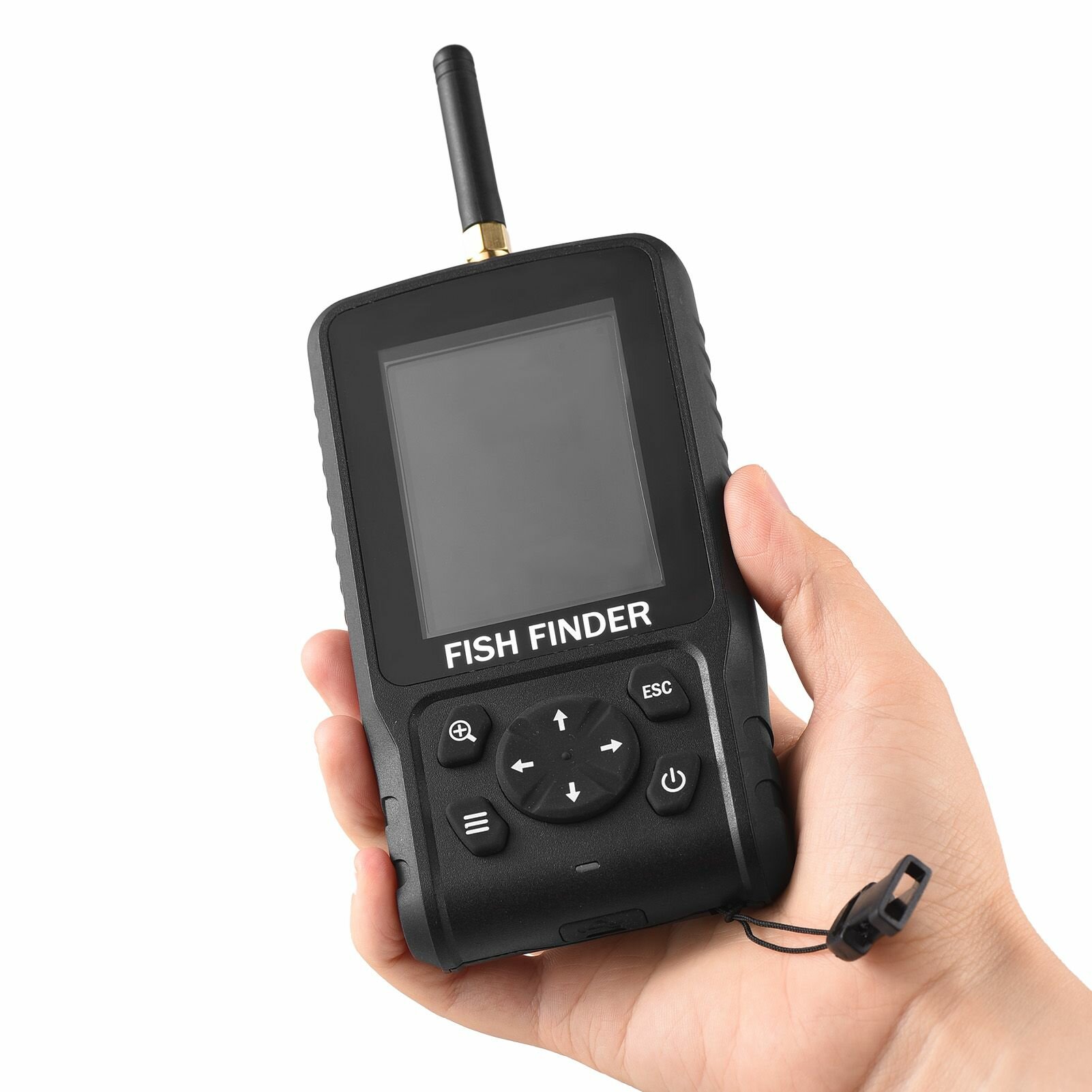 Портативный беспроводной эхолот с цветным экраном 2.6 дюйма, идеален для дальнего рыболовства, диапазон глубины 2.6-160 футов, частота 433 МГц
