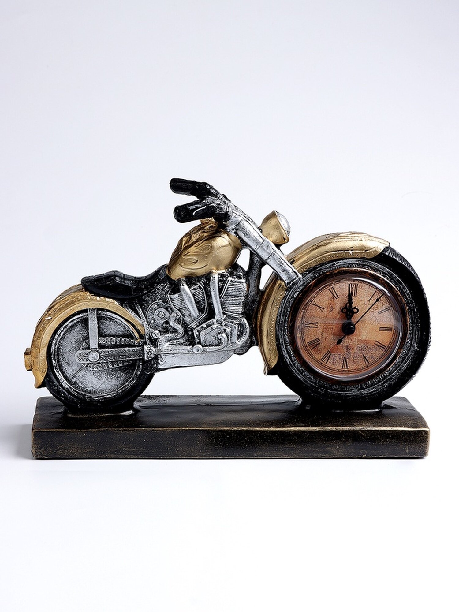 Часы настольные интерьерные «Байк», на батарейках, 28×7.4×17 см, d=7 см