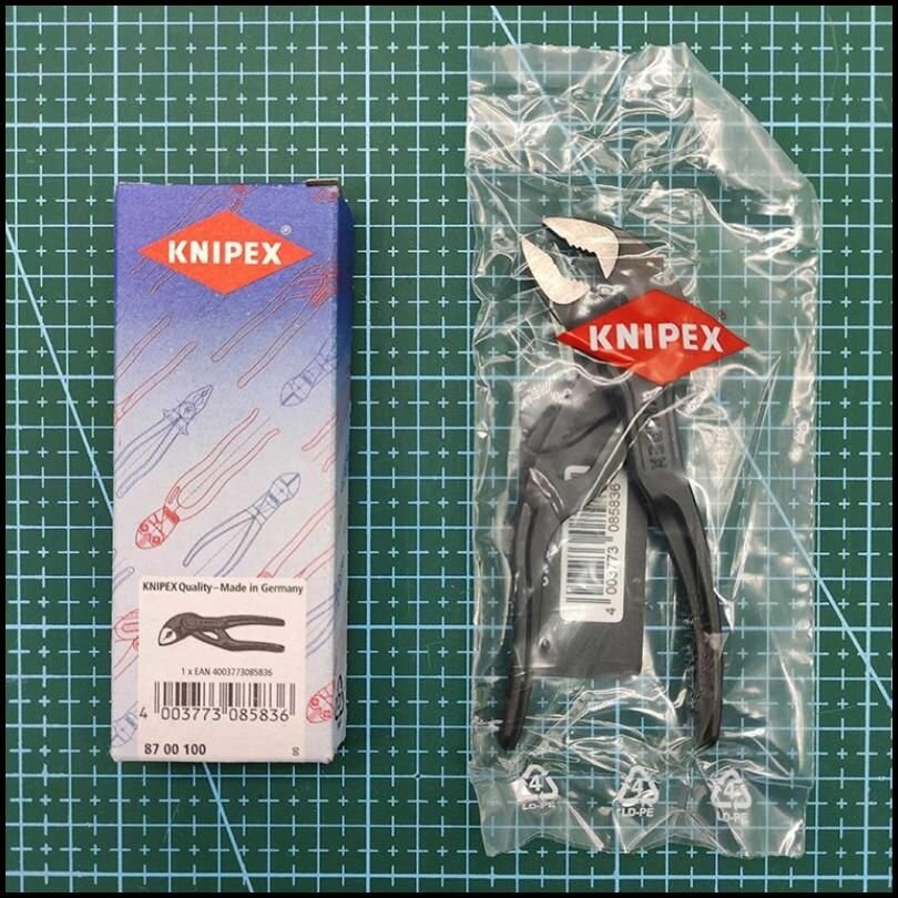 KNIPEX Tools 87 00 100 Cobra XS Плоскогубцы для водяных насосов 4-дюймовые многофункциональные плоскогубцы 100 мм