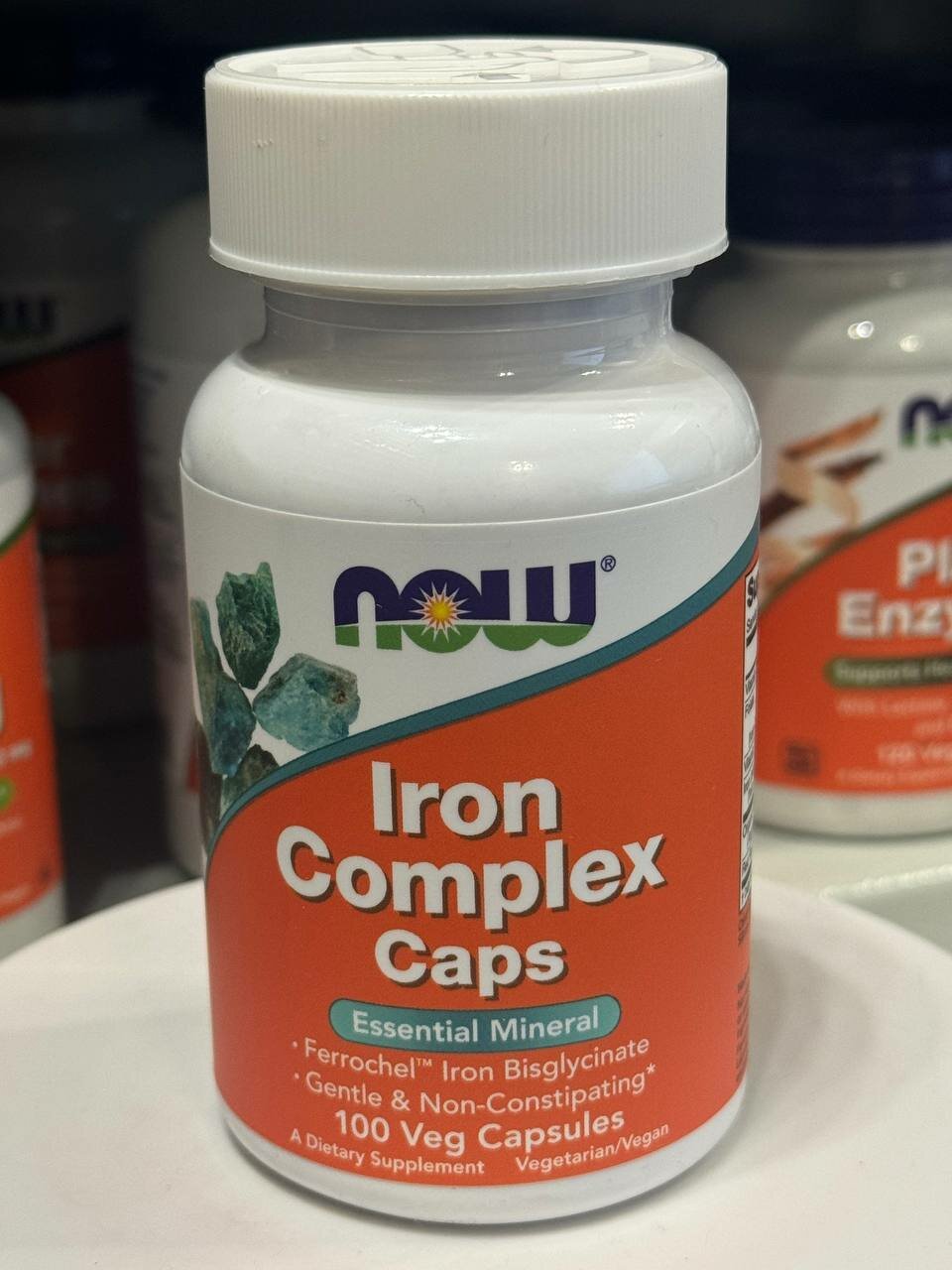 NOW Iron Complex Caps, Капсулы с комплексом железа , 100 капсул