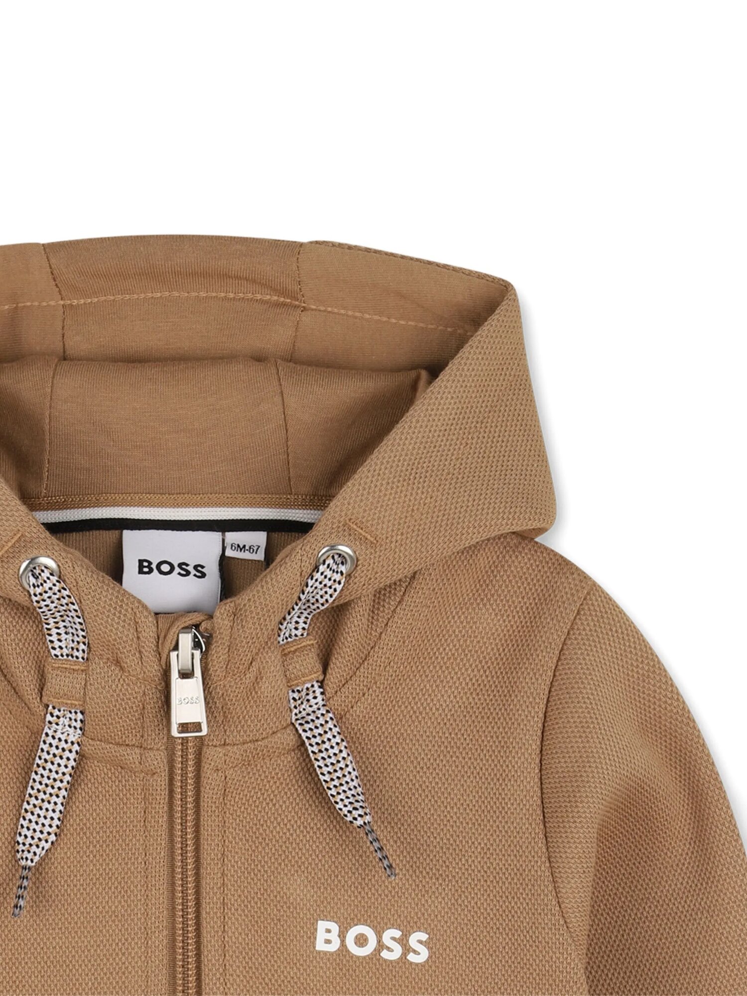 Худи BOSS Худи на молнии, размер 18 лет, коричневый — фото 1