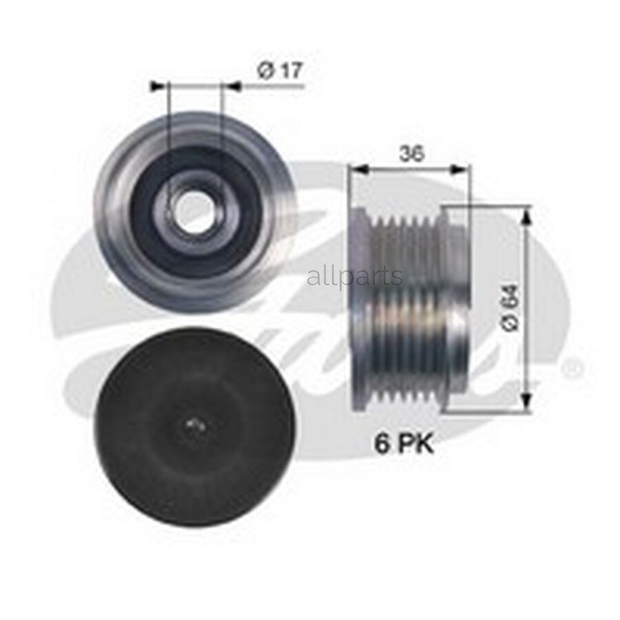 GATES OAP7131 Механизм свободного хода генератора