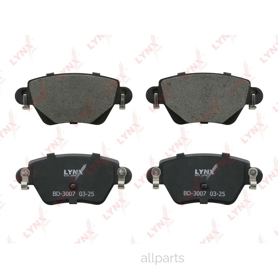 LYNXAUTO BD-3007 Колодки тормозные задние FORD Mondeo III 00-04 JAGUAR X-Type 01-05