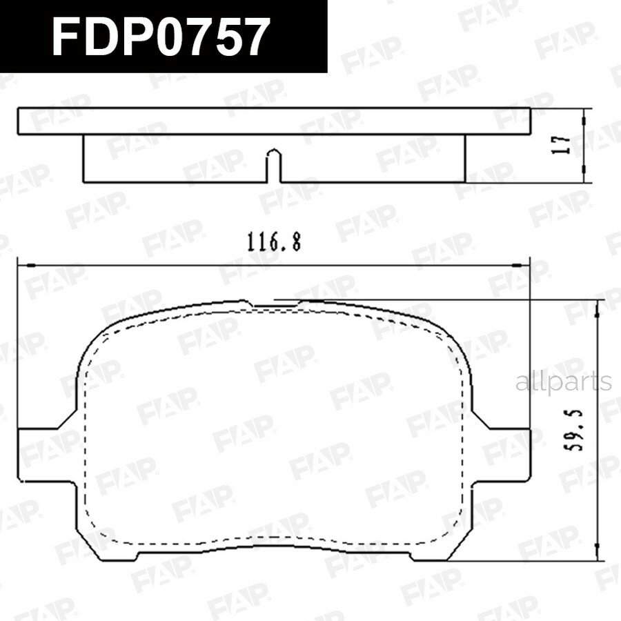 FAP FDP0757 FAP Колодки тормозные дисковые FDP0757