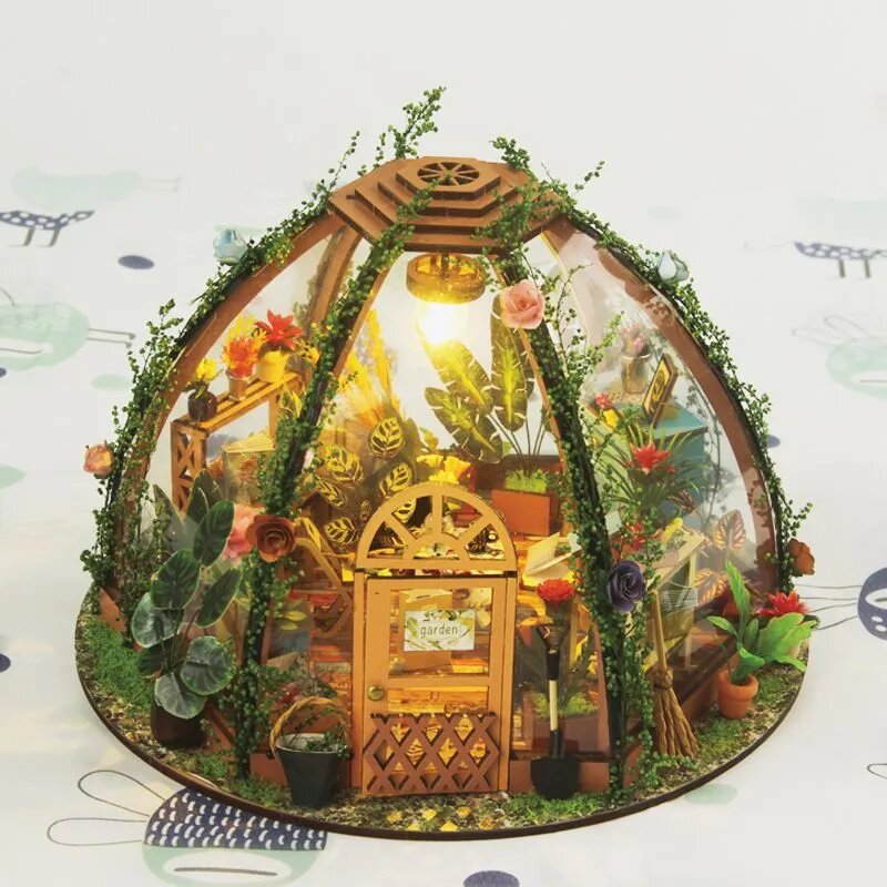Цветочная теплица подарочный интерьерный конструктор Русская инструкция