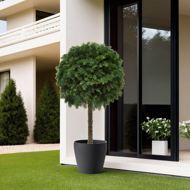 Искусственная Туя-шар на ножке 115 см, литая 100%, ElkaDe (ЕлкаДе), ТШН-115