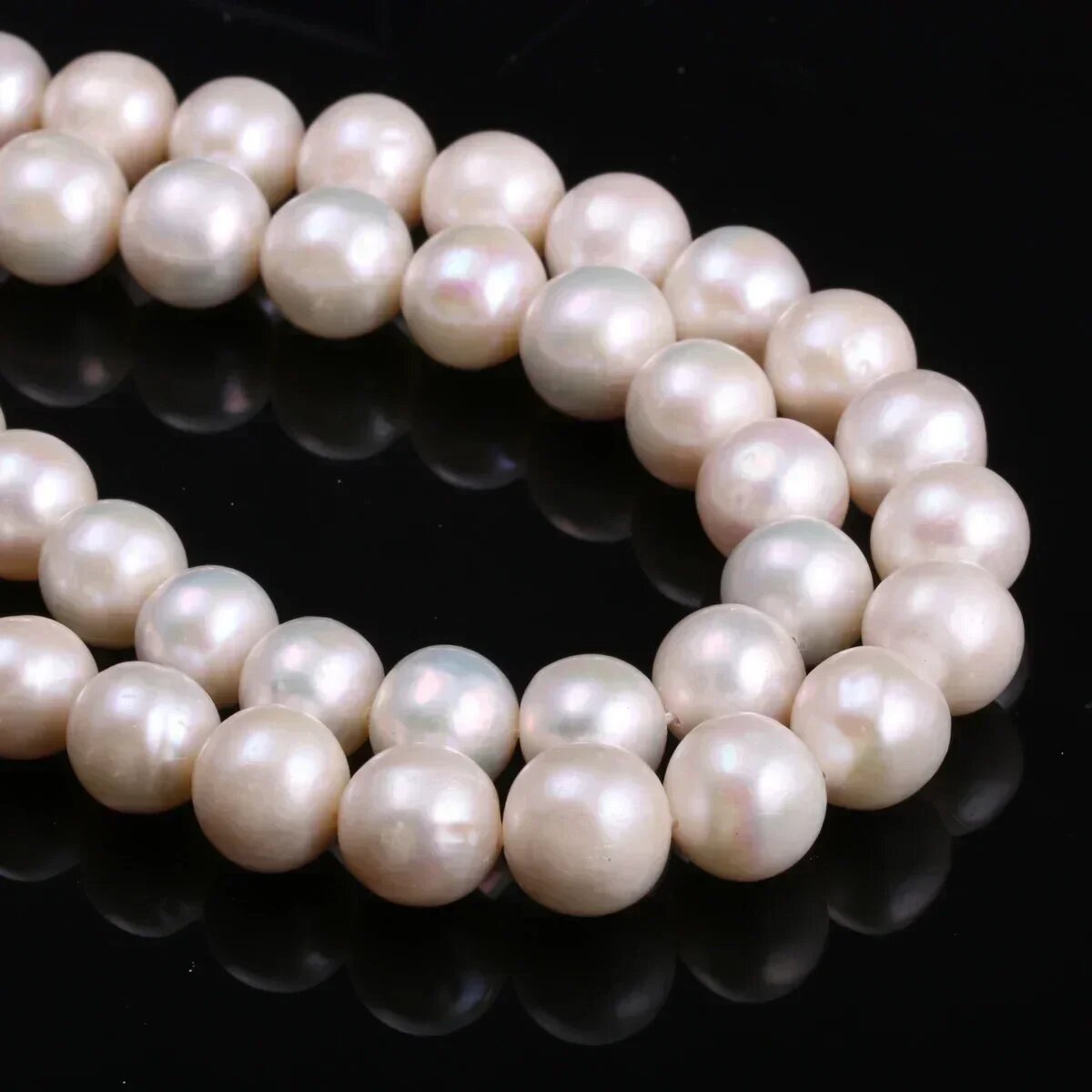 Натуральные пресноводные жемчужины AAAAA 10-11 мм Белый, White