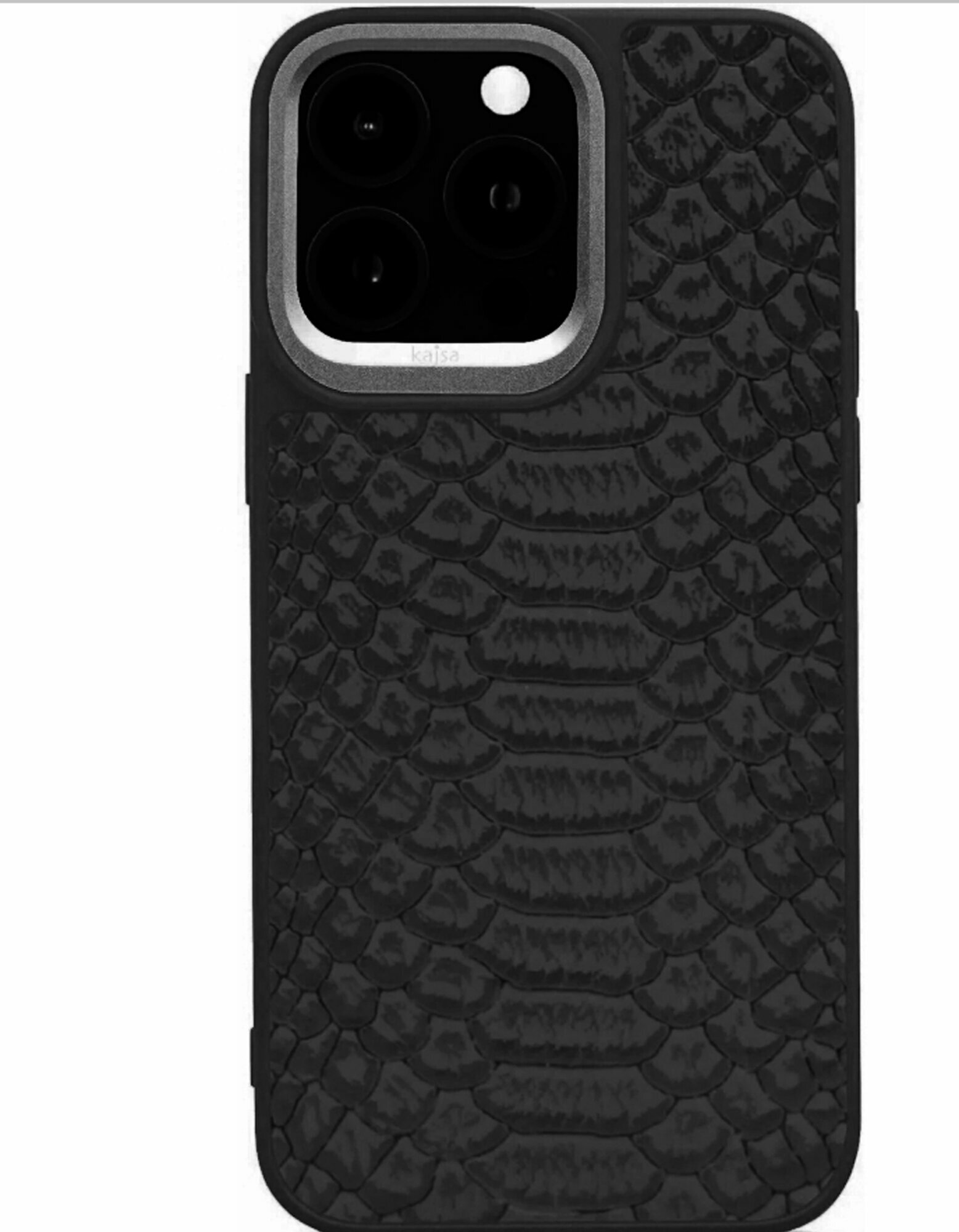 Чехол для iPhone 14 pro Kajsa Snake Pattern бургундская кожа черный питон