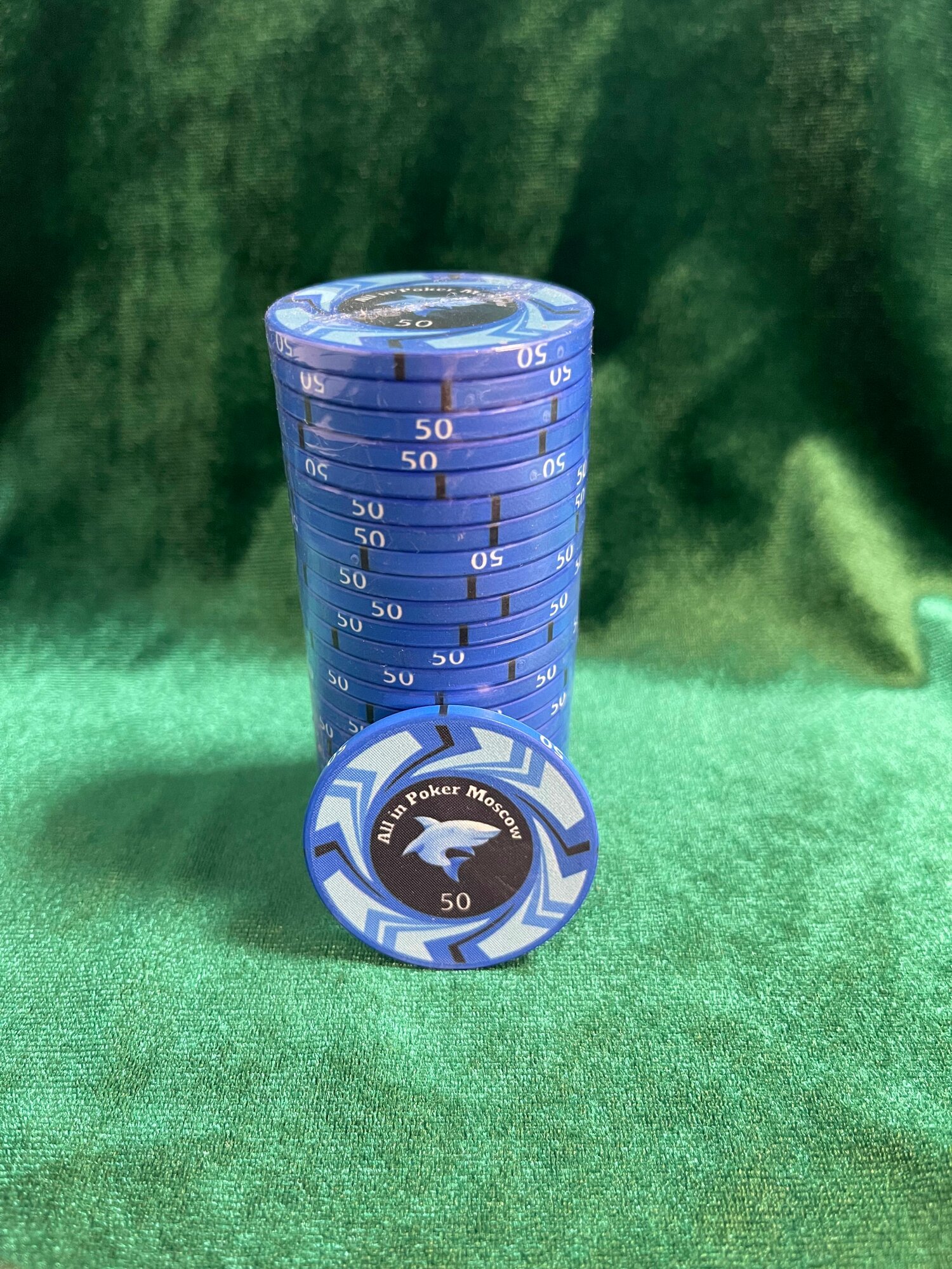 Керамические фишки профессиональные - номинал 50 - 25 штук