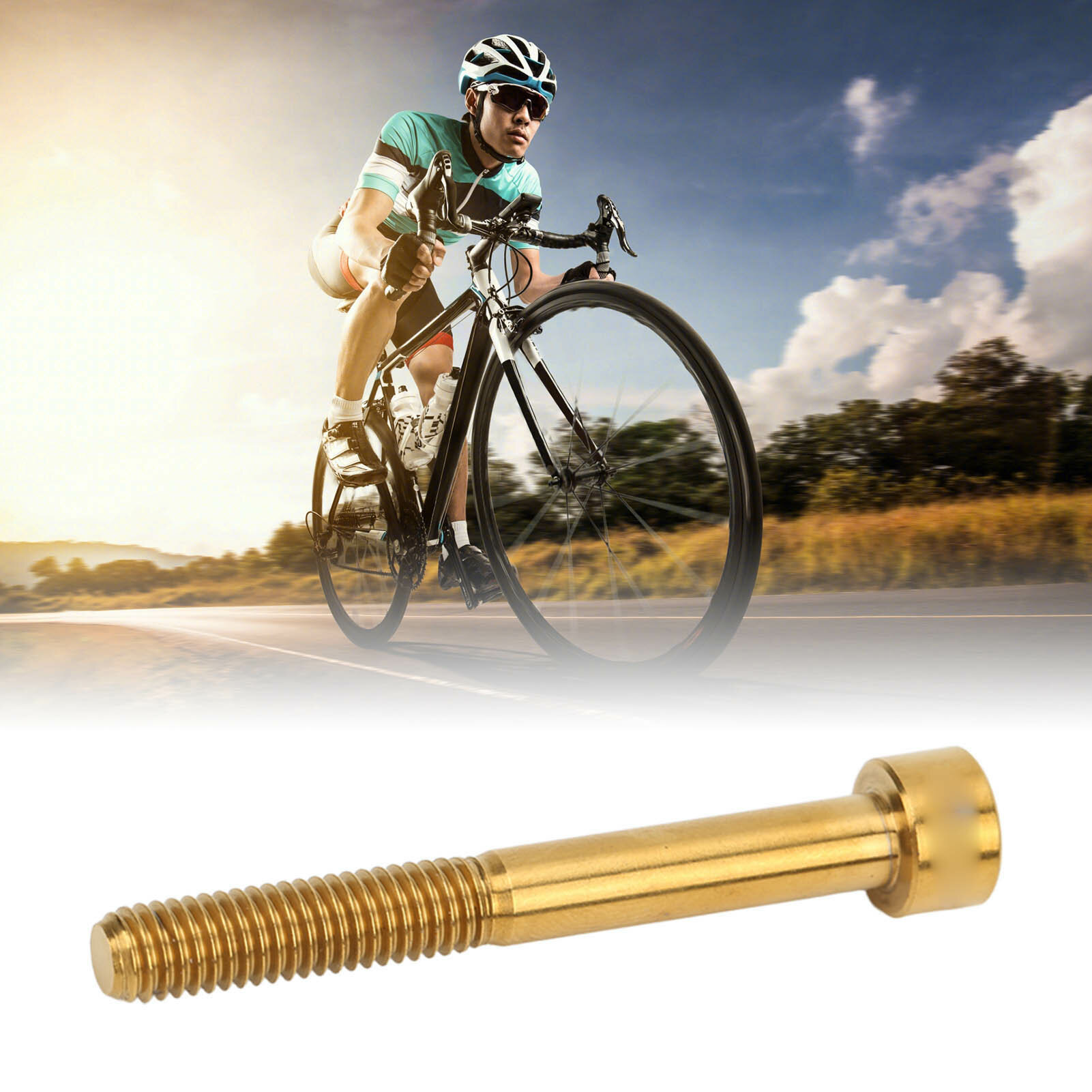 M6x50mm Винт выноса велосипеда Привлекательный винт выноса руля велосипеда из титанового сплава для наружного золота