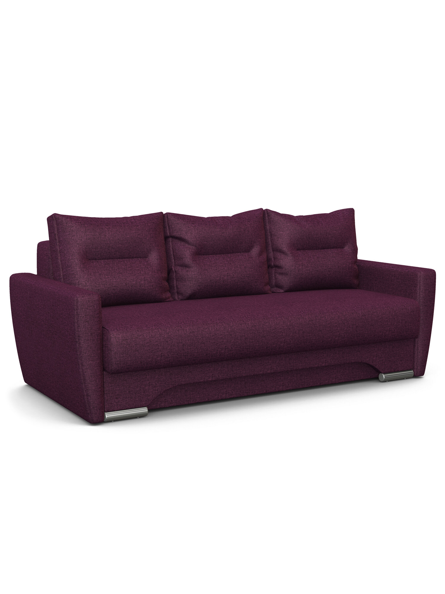 Диван-кровать Опера 150х190 см, прямой, раскладной еврокнижка, рогожка фиолетовый