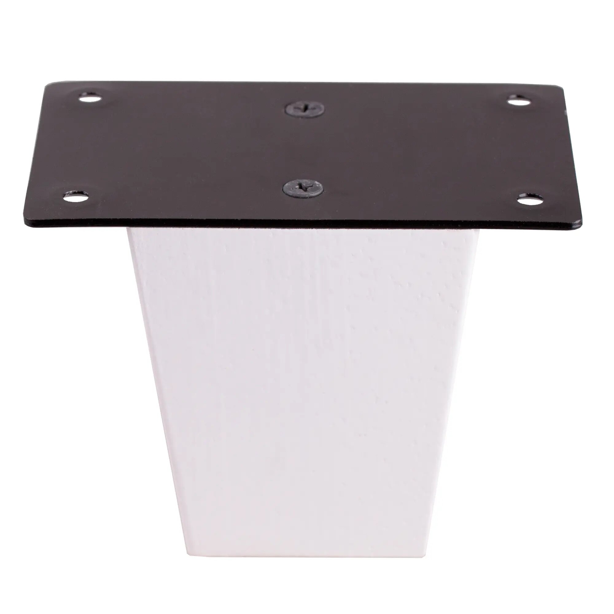 Мебельная ножка квадратная 50x50 мм, высота 80 мм, белая для корпусной мебели