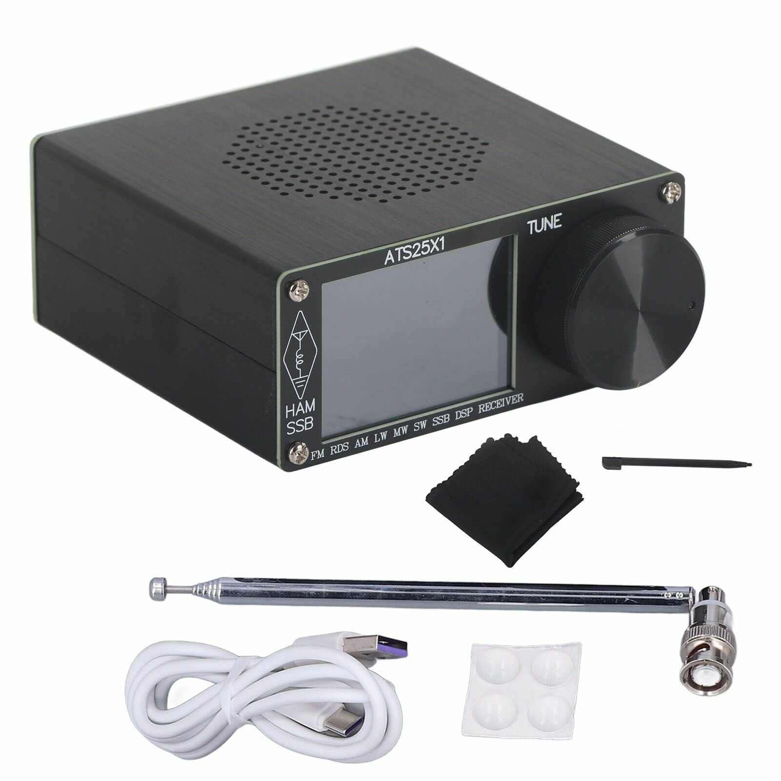 Портативный радиоприемник FM LM SSB HAM, цветной сенсорный экран 2,4", вседиапазонный