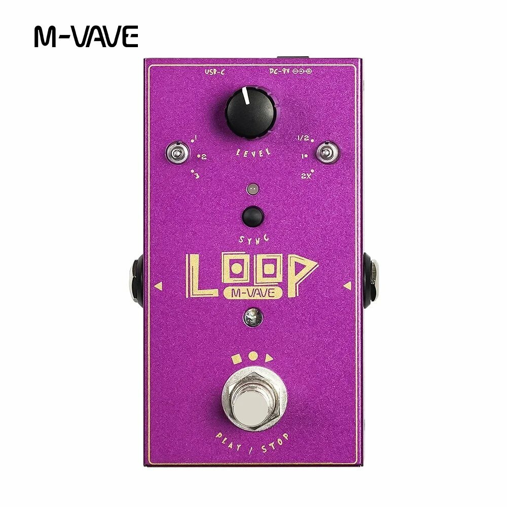 Педаль для гитары M-vave Loop II Looper, 3 петли до 11 минут, время записи, 3 скорости, педаль эффектов с петлей