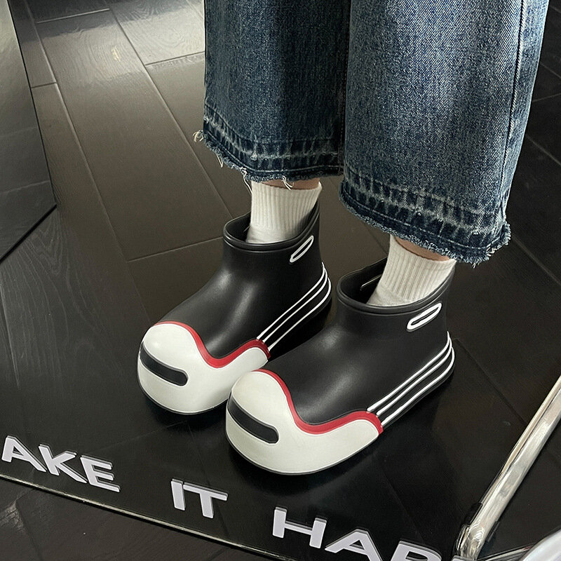 Летние полусапожки, новый стиль, женские сапоги, VA, толстый низ, открытая улыбка, стиль родитель-ребенок, резиновые сапоги, симпатичные, короткие сапоги на все сезоны