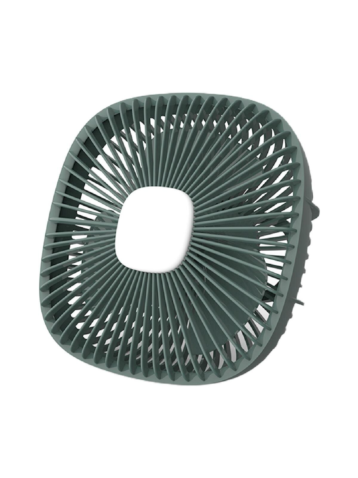 USB Rechargeable 4000mAh Desk Hanging Fan with LED Lantern 4 Speed Ceiling Fan for Camping Tent Outdoor School Home