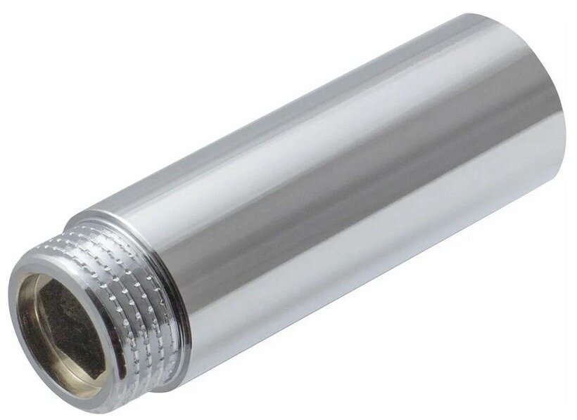 Удлинитель сантехнический MIXTON / Микстон хромированный, из латуни, внутренняя и наружная резьба 1/2дюйма, длина наращивания 60мм / фитинг
