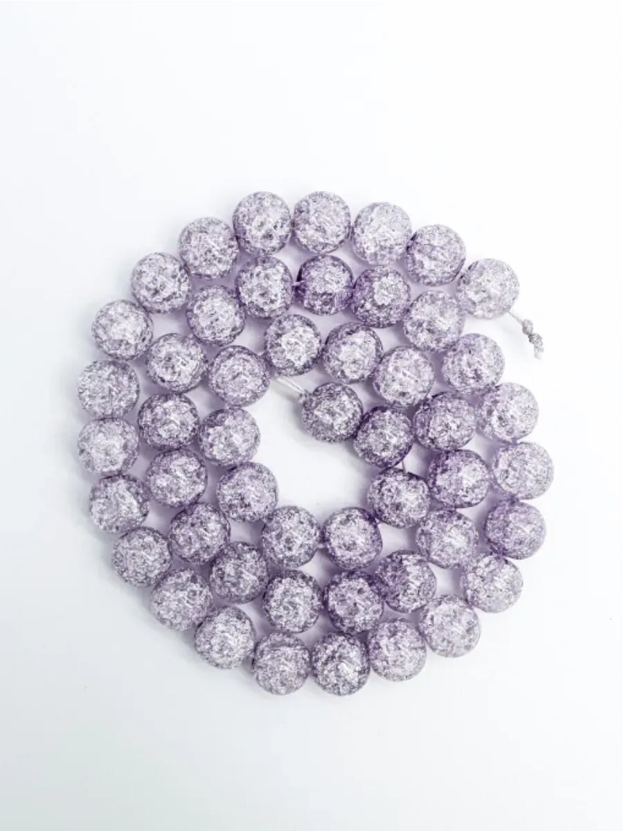 0902 Сиреневый снежный кварц камешки для украшений 8мм 1нить