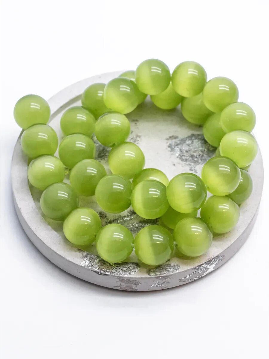 1523 Круглые камушки для создания прикрас 12 мм 1 нить люкс