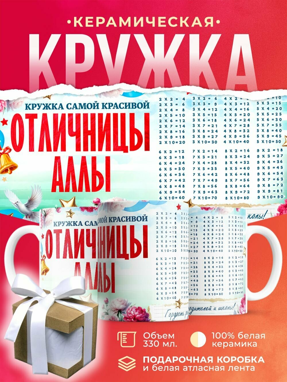 Кружка самой красивой отличницы Аллы / 330 мл