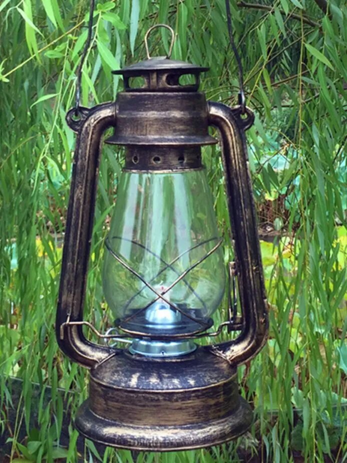 1 портативная уличная керосиновая лампа ретро стеклянная лампа высотой 31 см