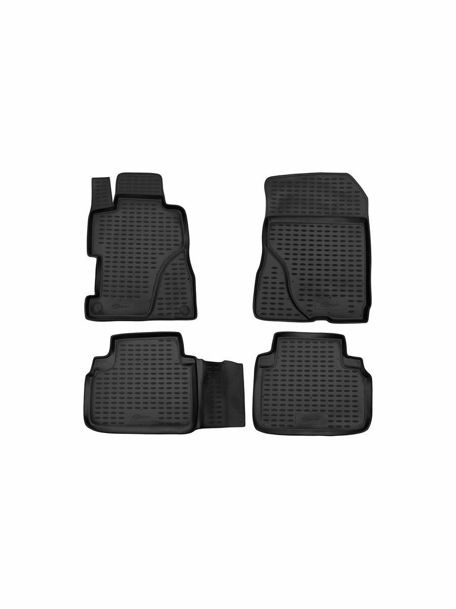 Коврики в салон для HONDA Civic 4D (VIII, VIIIr), 2005-2012, 4 шт. (ПУ, повышенная износост / Хонда Цивик