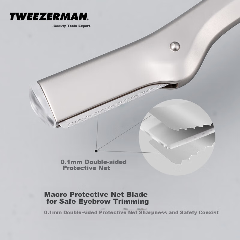 Tweezerman Micro Beauty 1-е поколение короткая бровная бритва для женщин с 3 сменными лезвиями Продукт：Короткая бровная