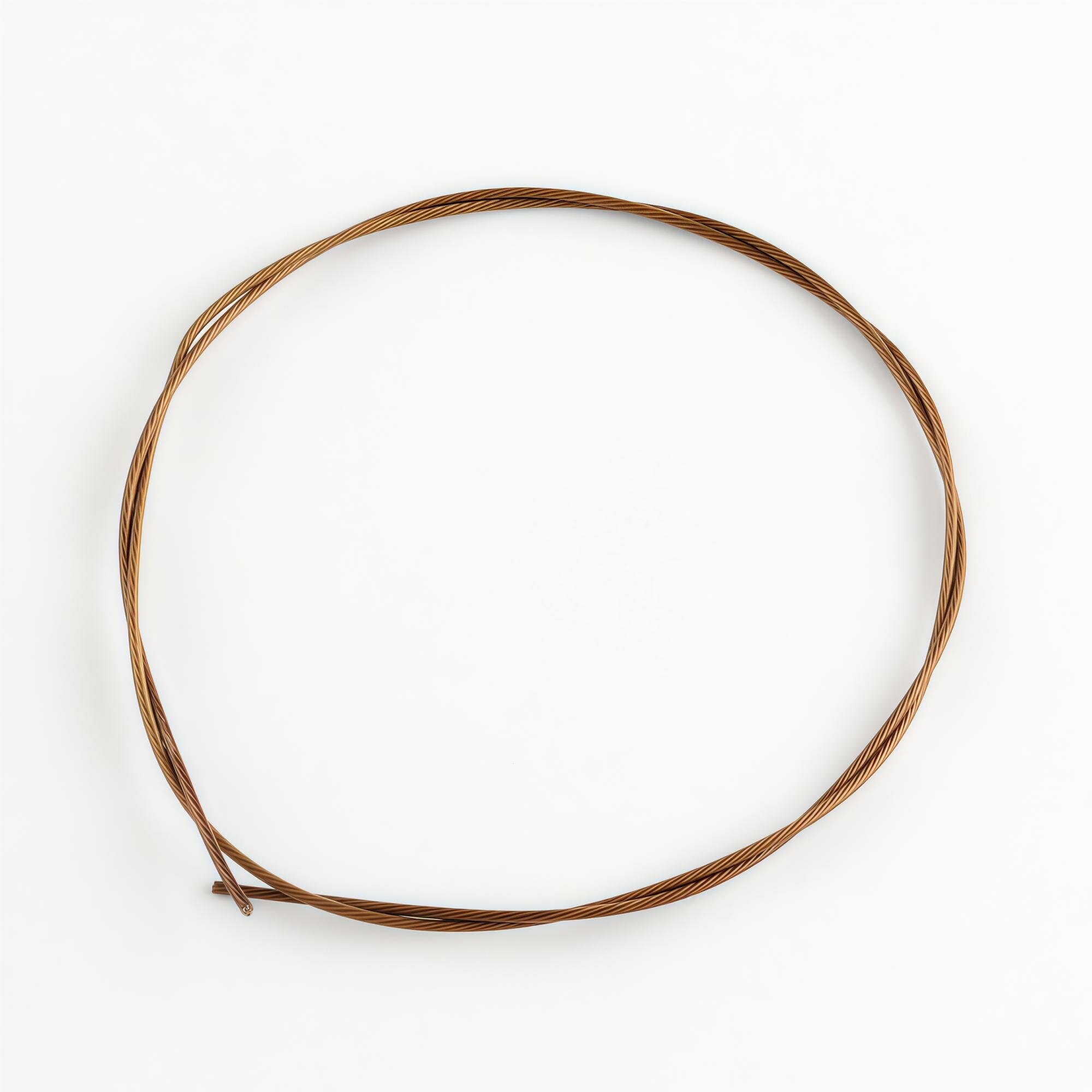 Тросик ювелирный, 1мм, цвет светлая медь, 43 см, 10 шт.