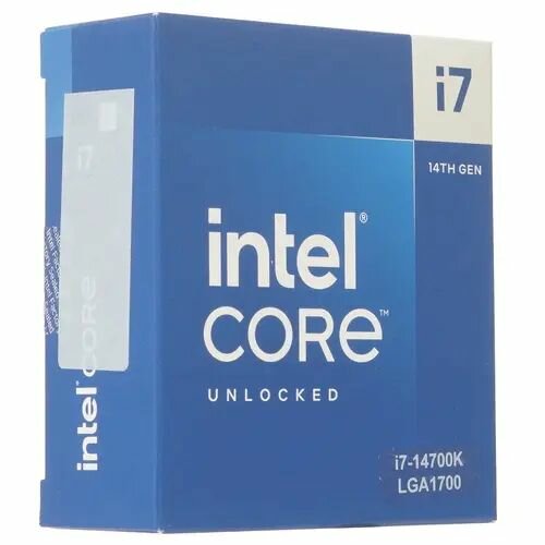 Процессор Intel Core i7-14700K (BX8071514700K) BOX (без кулера) - LGA 1700, 20 х 3,4 ГГц, L2 - 28000 КБ, L3 - 33 МБ, DDR5 - 5600 МГц, TDP 253 Вт