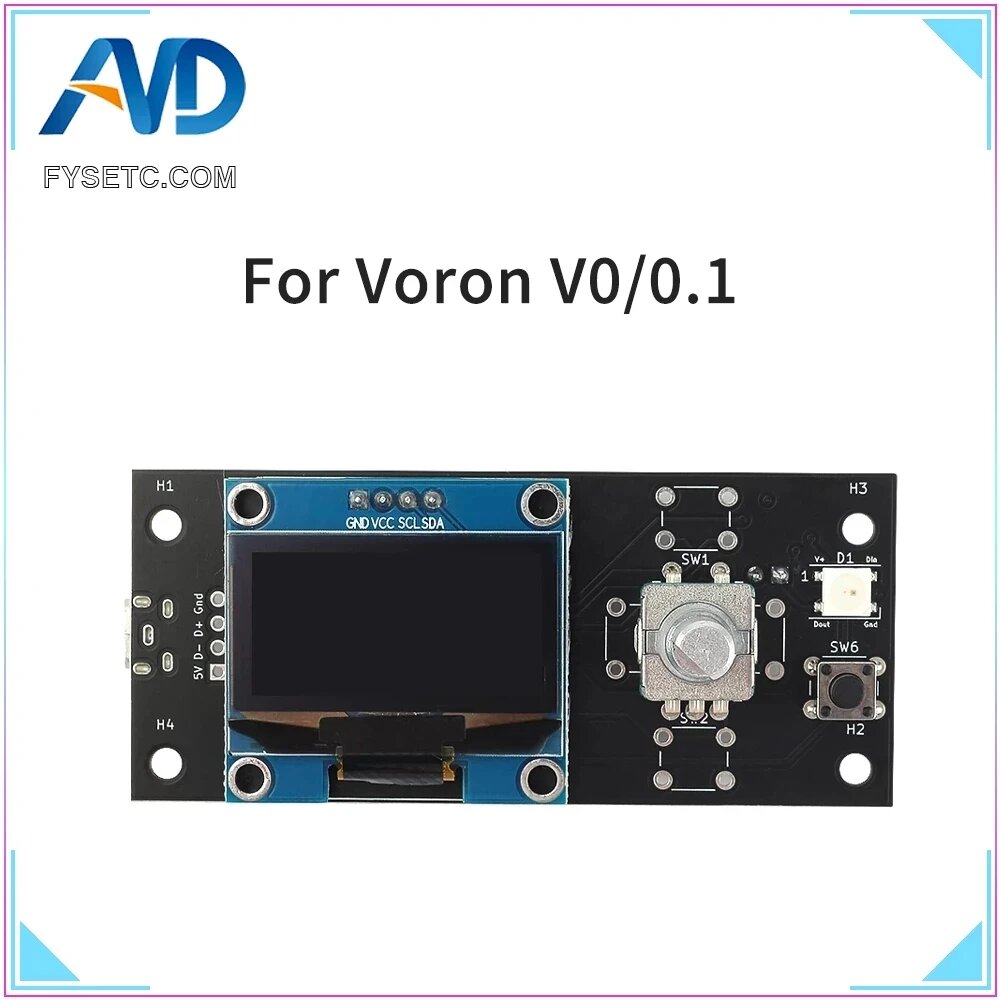 FYSETC Voron V0 1,3 дюймовый OLED экран для Raspberry Pi 3 B+