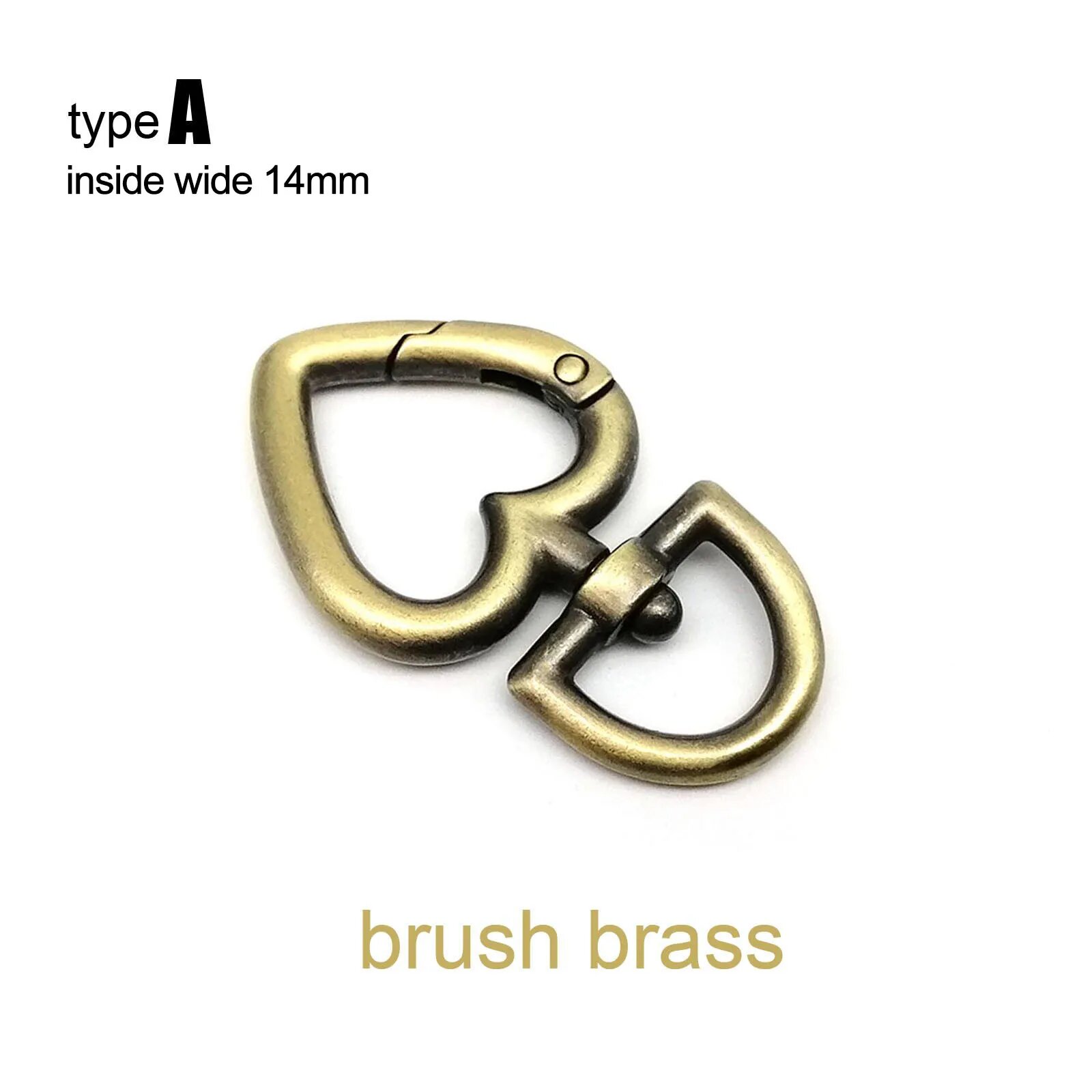 Пряжка для сумки бежевая, type A brush brass