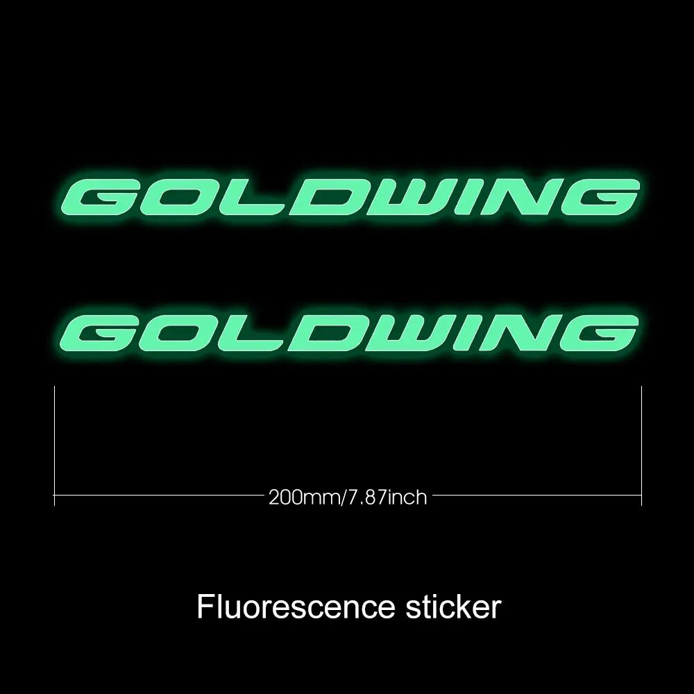 Светящиеся В Темноте Наклейки На Мотоциклы С Золотыми Крыльями Для Honda Goldwing Fluorescence