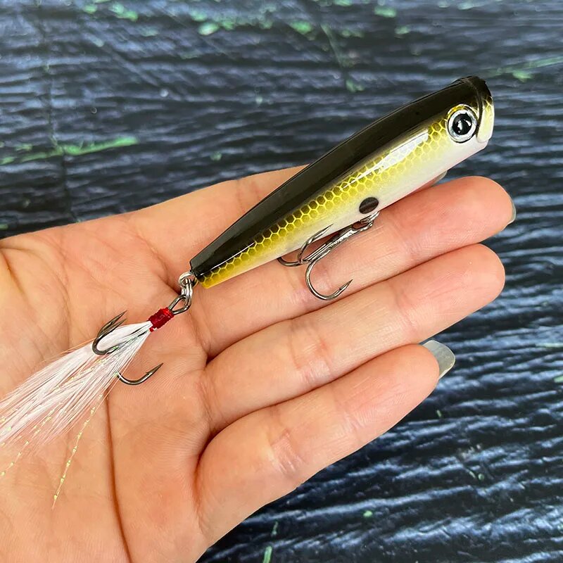 Поверхностный поппер 65мм 7г для ловли щуки и окуня F