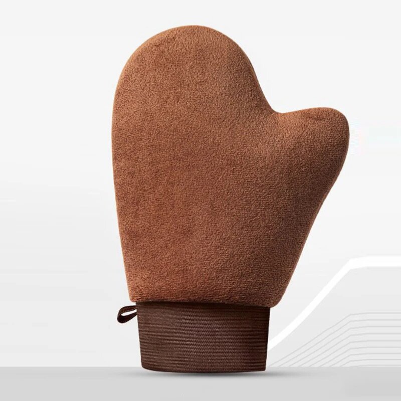 Двусторонние перчатки для нанесения лосьона YOVIP Brown elastic gloves