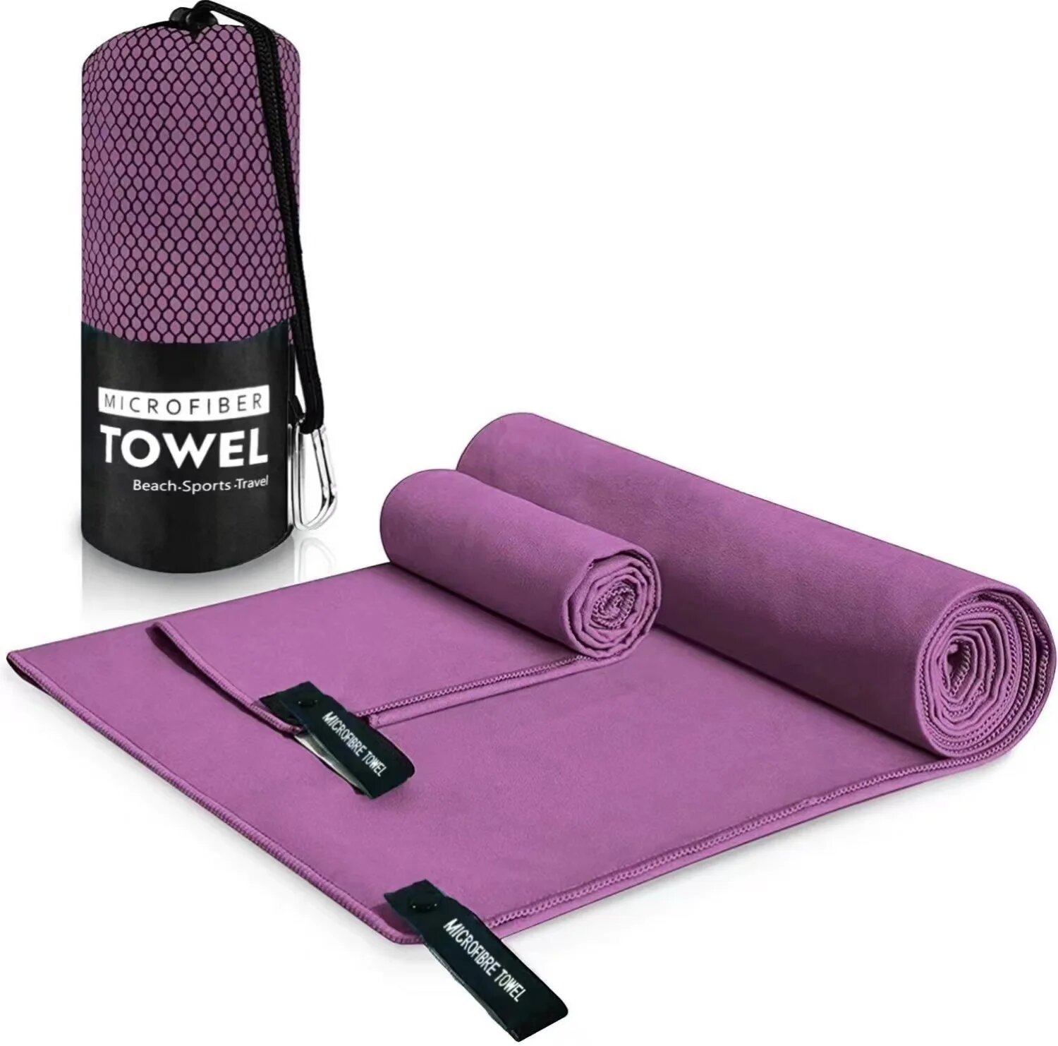 Микрофибровое полотенце фитнес 40x80 см, PURPLE