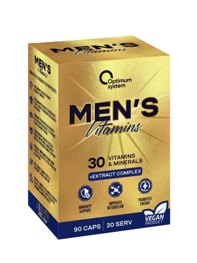Optimum System Gold Series Men's Vitamins Forte, Витамины мужские форте 90 капсул