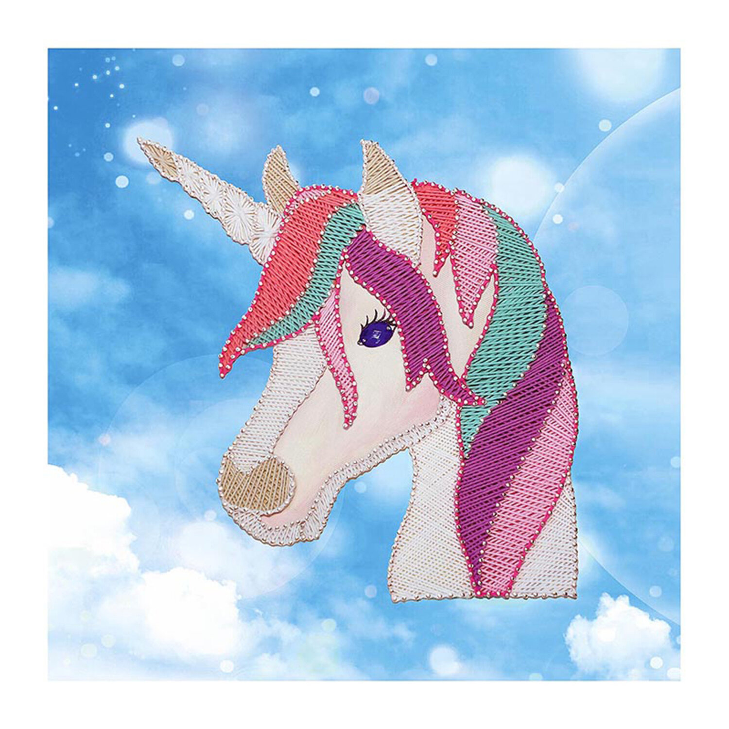 Картина из ниток Волшебная мастерская Единорог