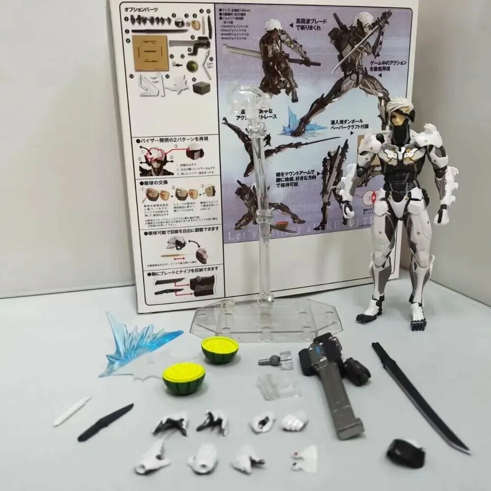 Фигурка Kaiyodo The Ocedo 140 Ex Metal Gear Mgs Raiden Metal Gear Rising Поднимающаяся Громовая Рука